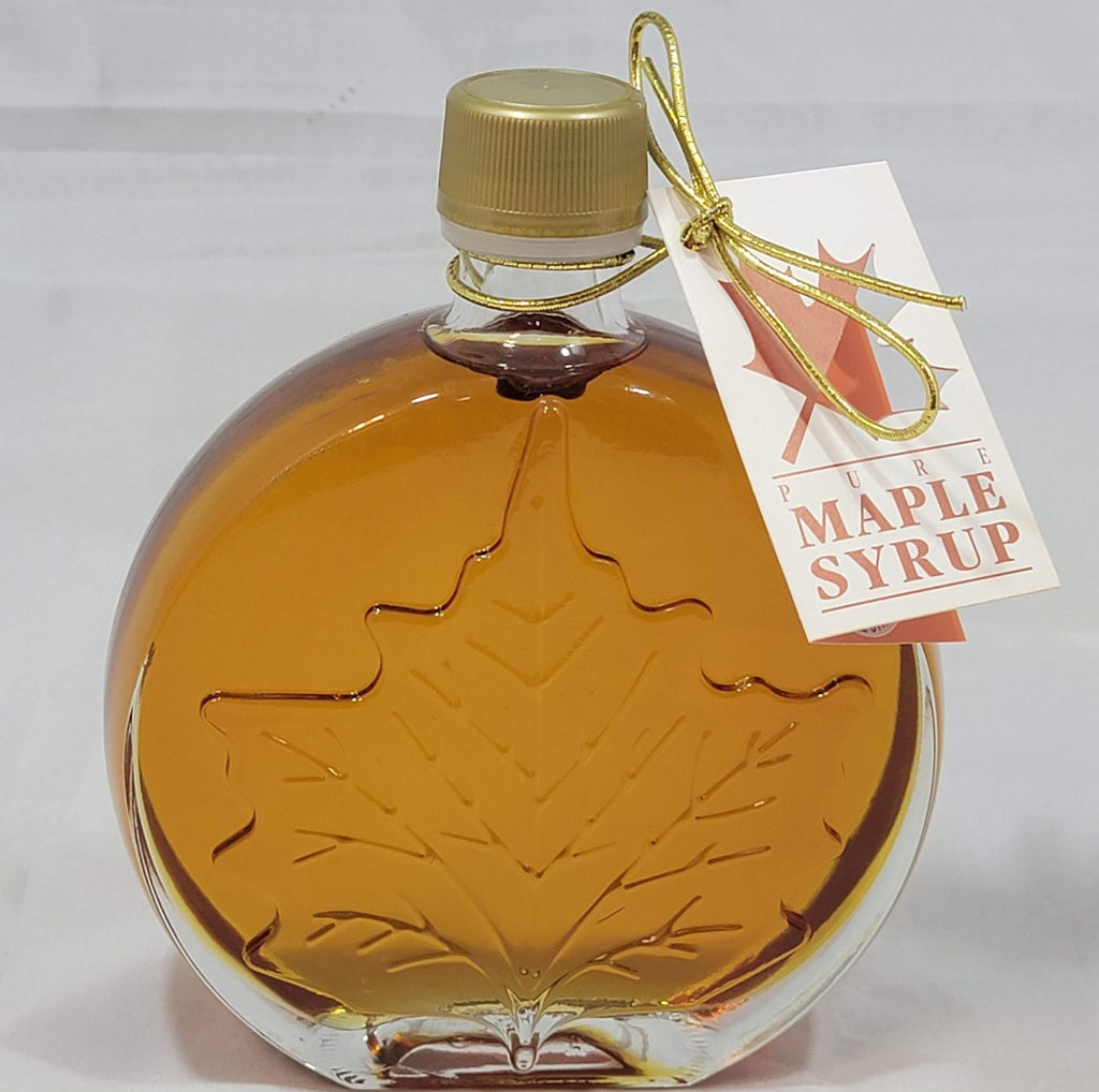 Glass Maple Leaf Medaillon Bottle – Brookfield Maple Products